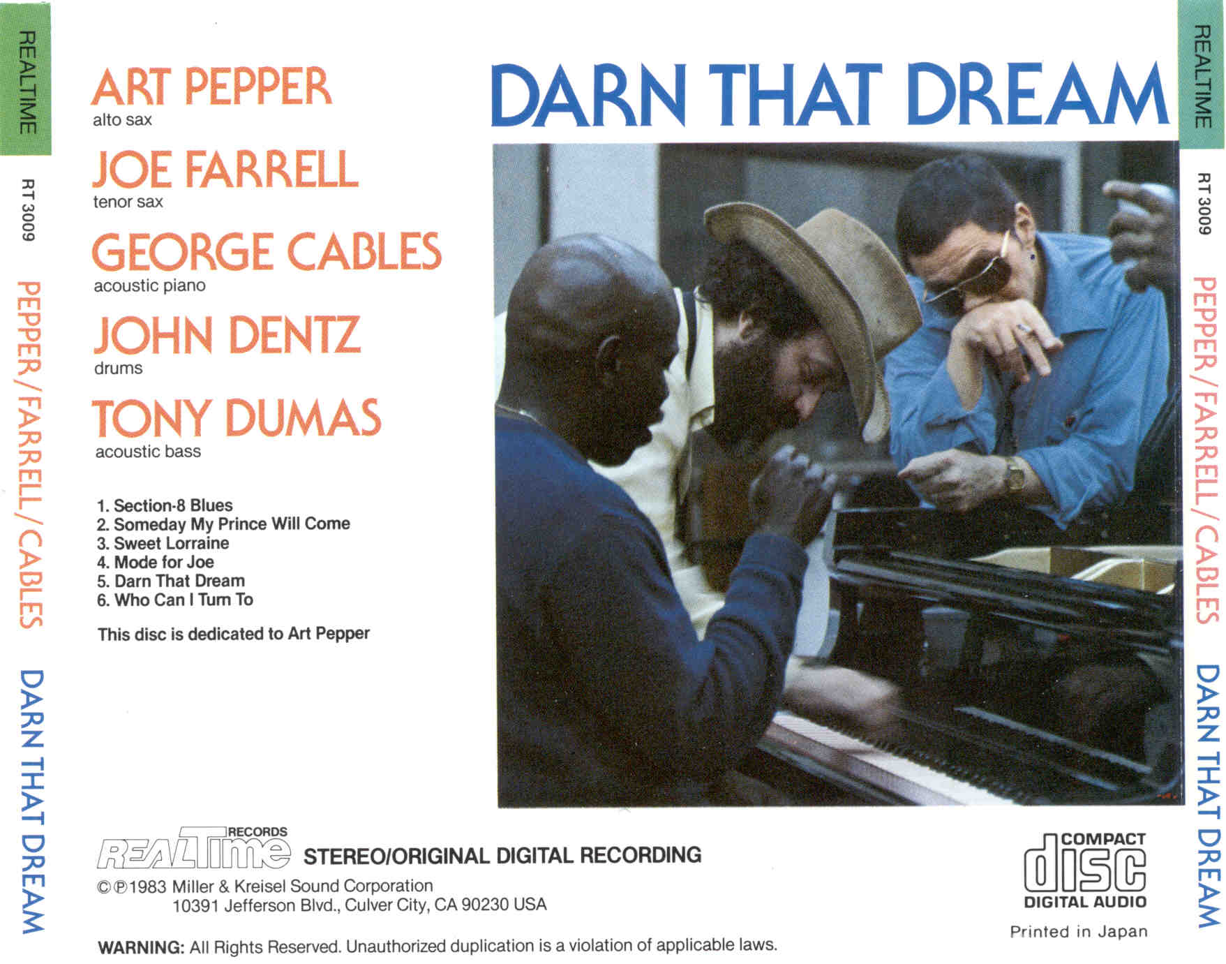 Art Pepper Discography - Darn That Dream